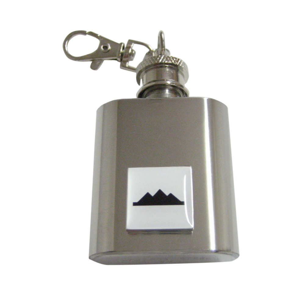 Square Iconic Pyramid Keychain Flask - Gem